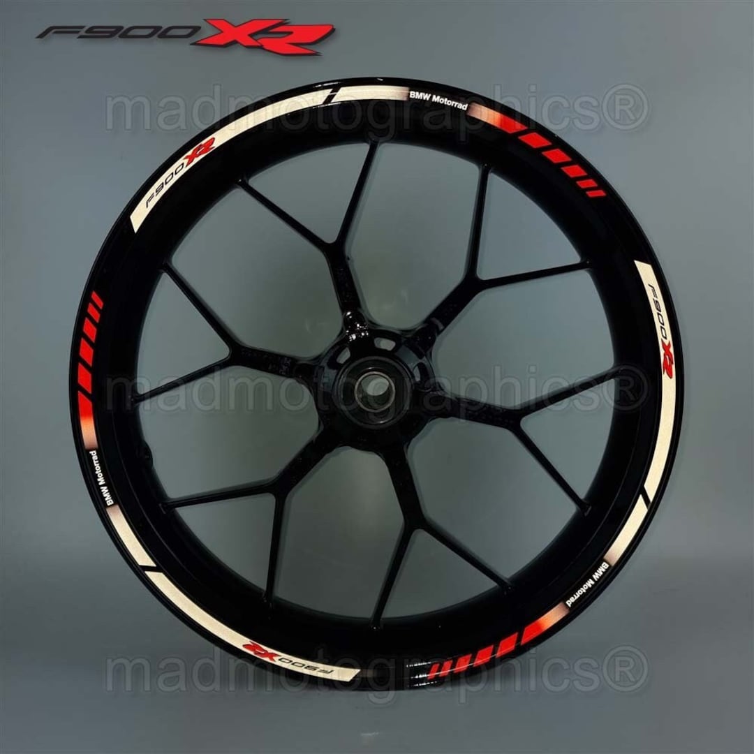 Reflective Motorcycle Wheel Stickers Decals Set Rim Tape Stripes Race ...