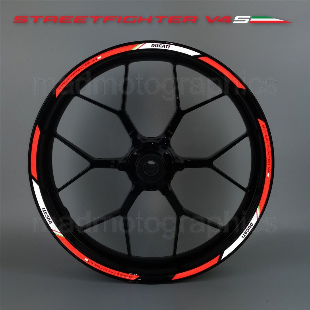 Reflective Wheel Stickers Decals Rim Stripes for Ducati Streetfighter ...