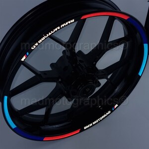 Reflective Motorcycle Wheel Stickers Decals Set Rim Tape Stripes Race ...