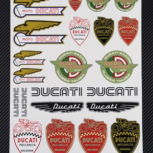 Retro Old Classic Logo Motorcycle Motorbike Fairing Helmet Stickers ...