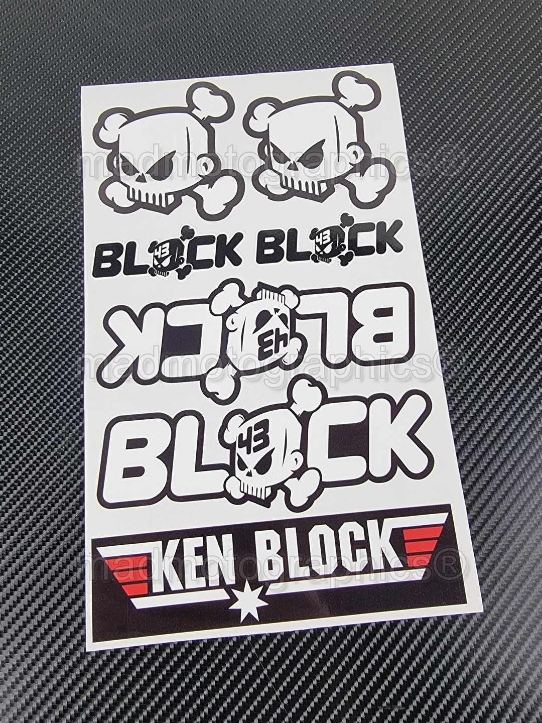 Block #43 Car Bike Truck Bumper Helmet Durable Stickers Graphics Decals ...
