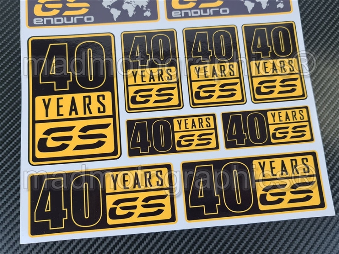 40 Years GS Motorcycle Motorbike Fairing Helmet Stickers Bike Graphics ...