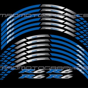 Reflective Motorcycle Wheel Stickers Decals Rim Tape Stripes Motorbike ...