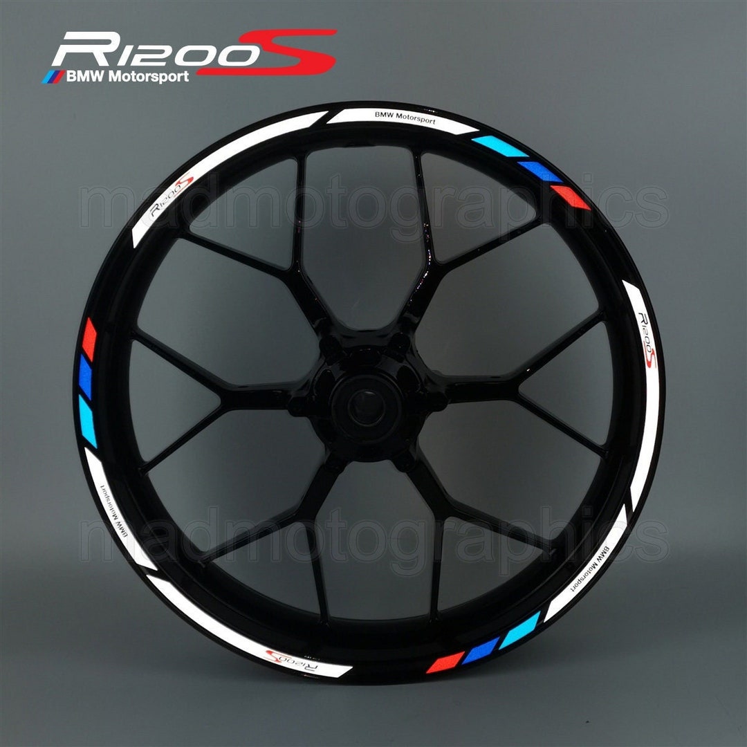 Reflective Motorcycle Wheel Stickers Decals Set Rim Tape Stripes Race ...