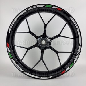 Reflective Wheel Stickers Decals Rim Stripes for Ducati Hypermotorad ...
