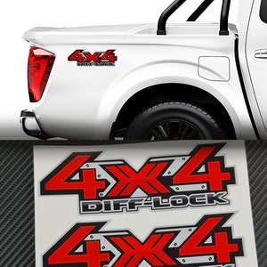 2x 4x4 Stickers Graphics for Pickup Truck Car Atv Utv Body Tail Decals ...