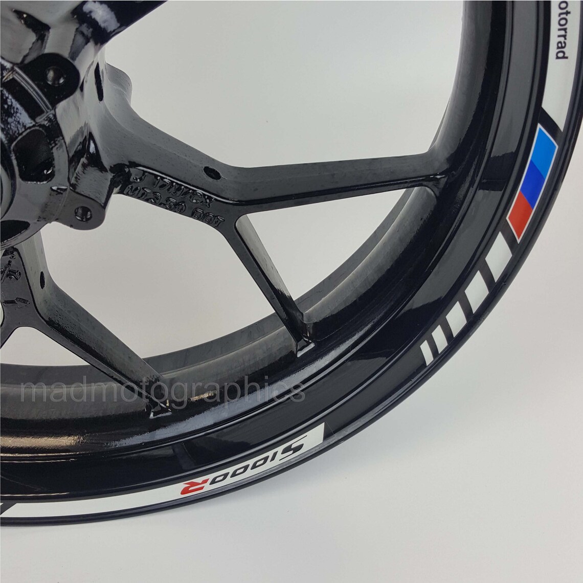 Reflective Motorcycle Wheel Stickers Decals Set Rim Tape Stripes Race ...