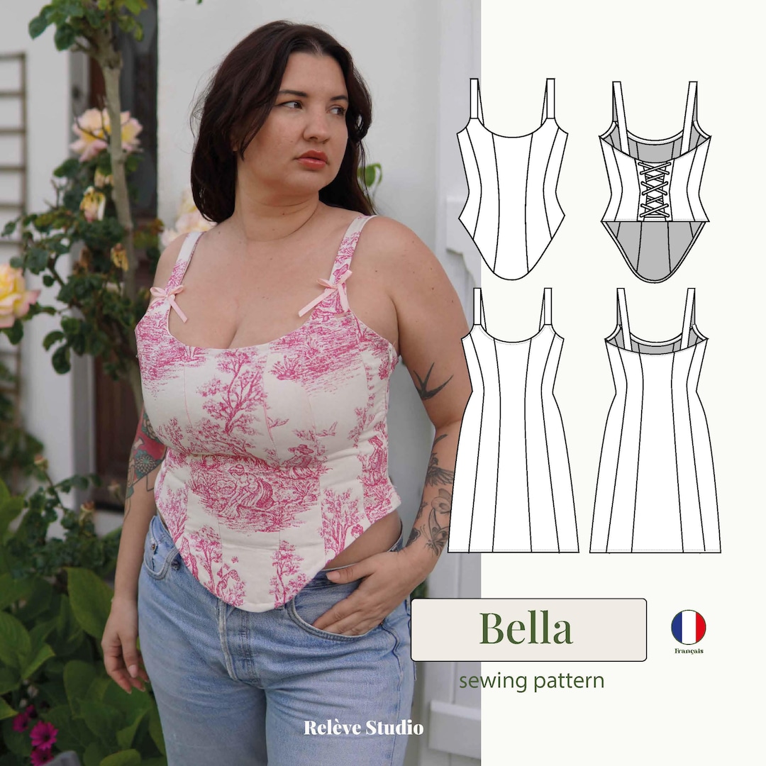 BELLA, Corset Dress - PDF PATTERN - Etsy