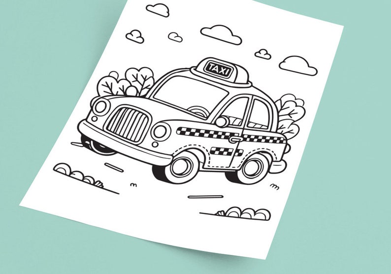 Vehicles 2+: Coloring Pages, 40 Simple and Fun Drawings to Color for ...