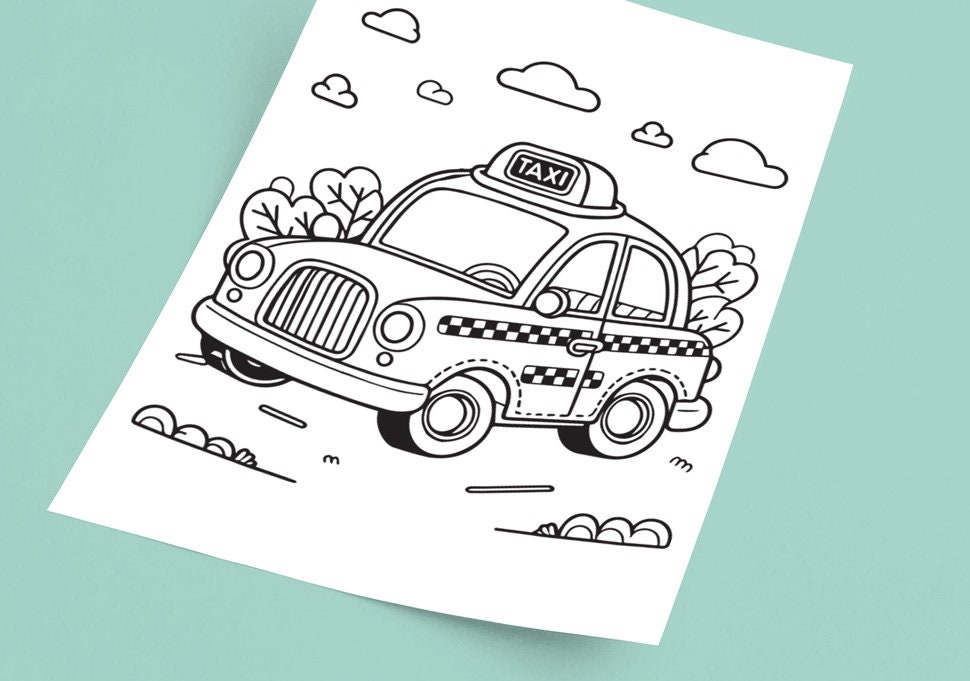 Vehicles 2+: Coloring Pages, 40 Simple and Fun Drawings to Color for ...