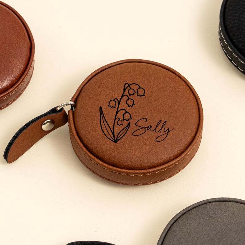 Personalised Pocket Tape Measure With Birth Month Flower, Portable ...
