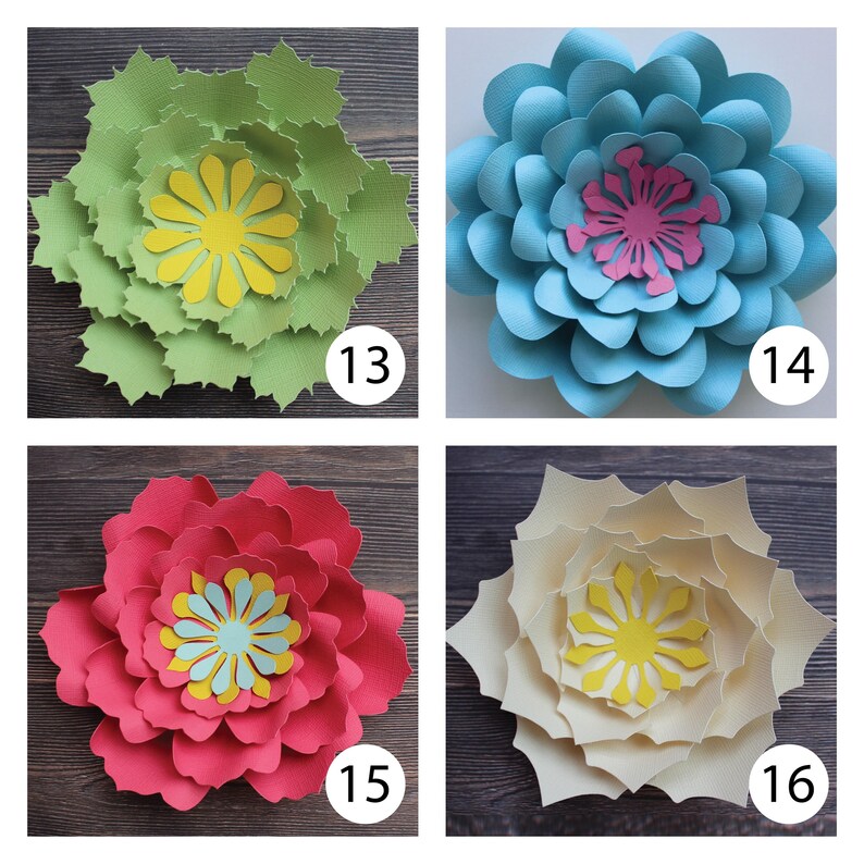 Paper Flowers Wall Decor Template DIY Paper Flower Backdrop - Etsy