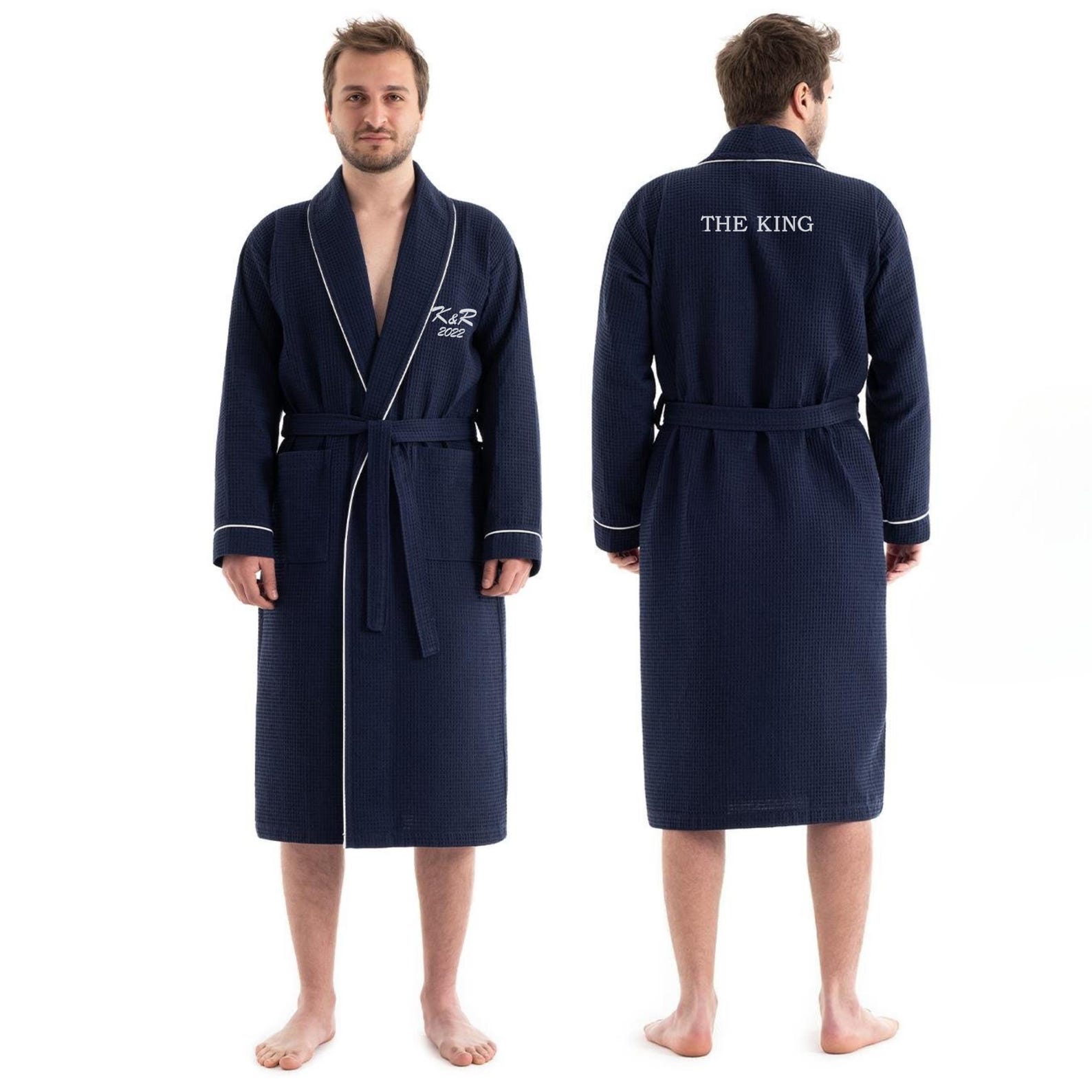 Matching Couple Robe, Year Anniversary Waffle Robes for Couples, Mr and ...