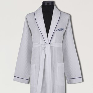 Embroidered Robe With Name Custom Waffle Robe Personalized Waffle ...