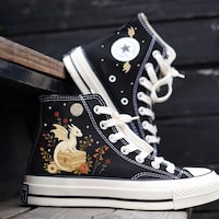 Embroidered Dragon Converse Chuck Taylor: Custom Wizard Converse - Etsy