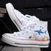 Shark Embroidered Converse High Tops: Custom Ocean Sneakers - Etsy
