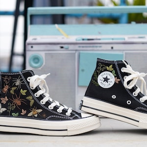 Custom Converse Embroidered, Bugs Embroidered Converse, Insects ...