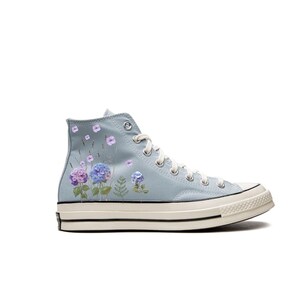 Custom Hydrangeas Embroidered Shoes, Embroidered Converse, Custom Gift ...