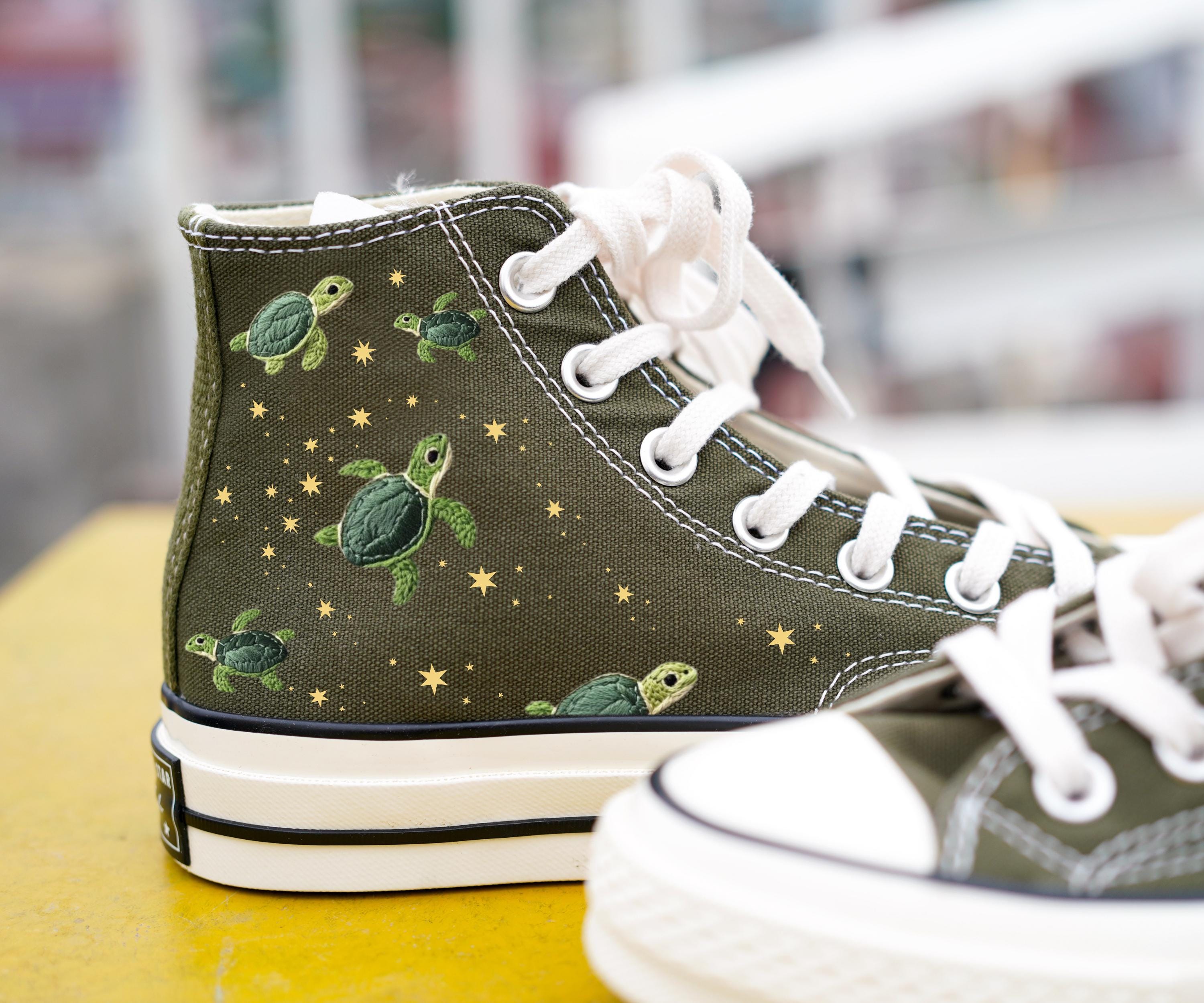 Custom Embroidered Converse: Sea Turtle Sneakers - Etsy
