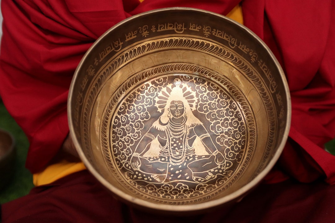 Spiritual Lord Shiva Carving 11 Inches Singing Bowl From Nepal ...