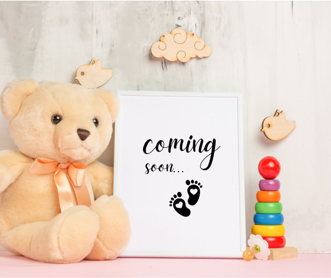 Coming Soon.../baby Footprint Design SVG Instant Digital Download SVG ...
