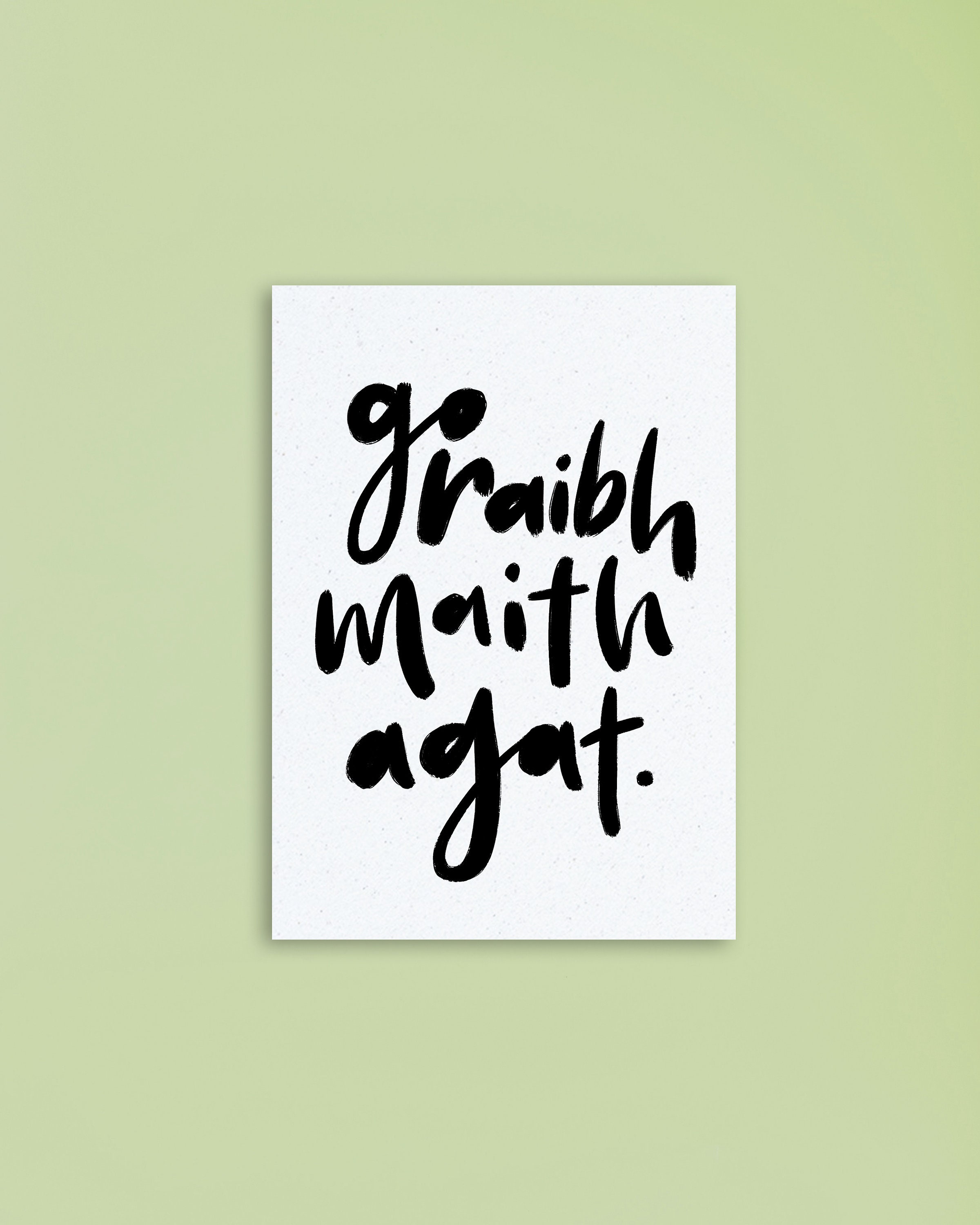 Go Raibh Maith Agat Irish Language Thank You Card Eco Friendly Greeting ...