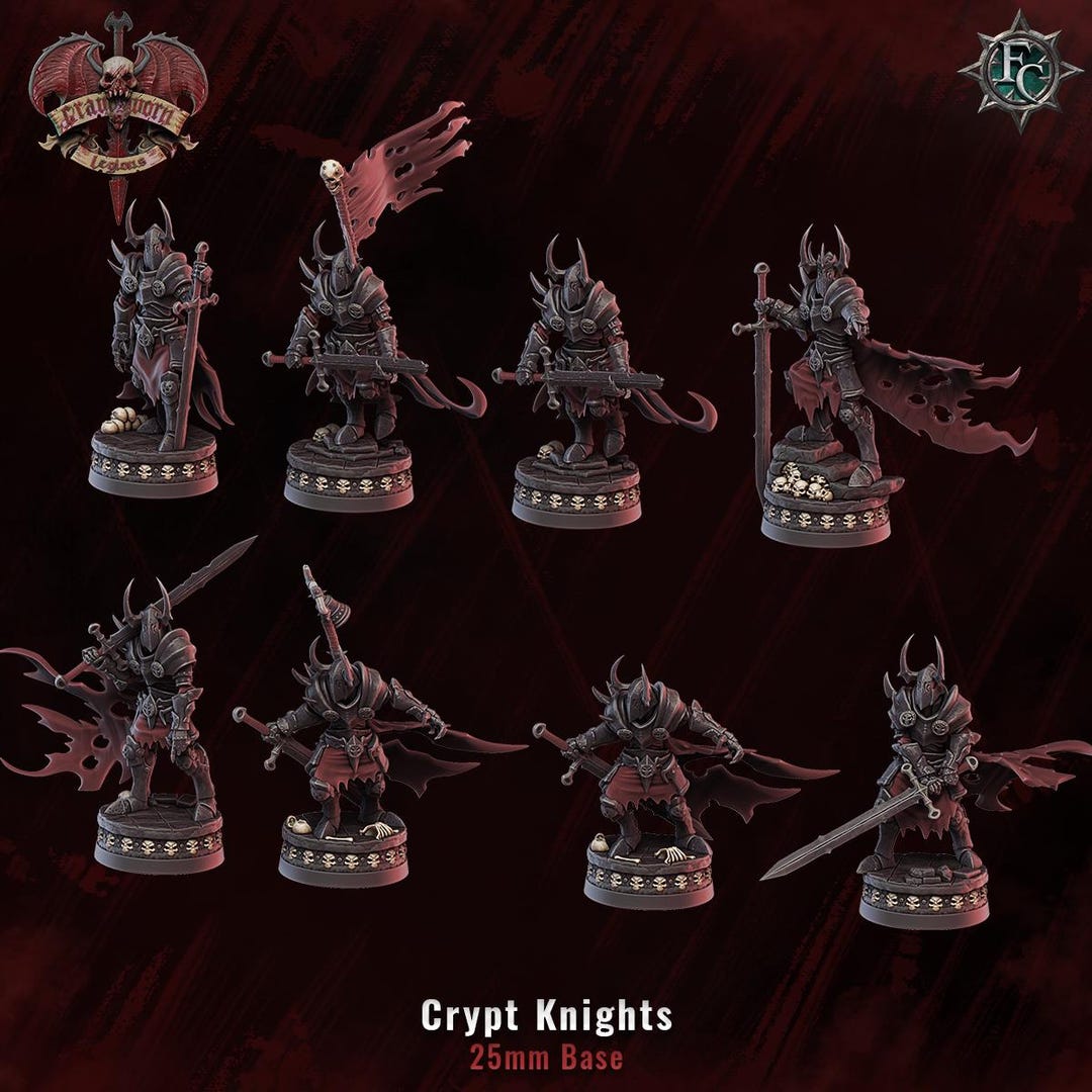 Ossuary Cryptwardens - Crypt Knights - Set of 8 - by Fleshcraft Studio ...