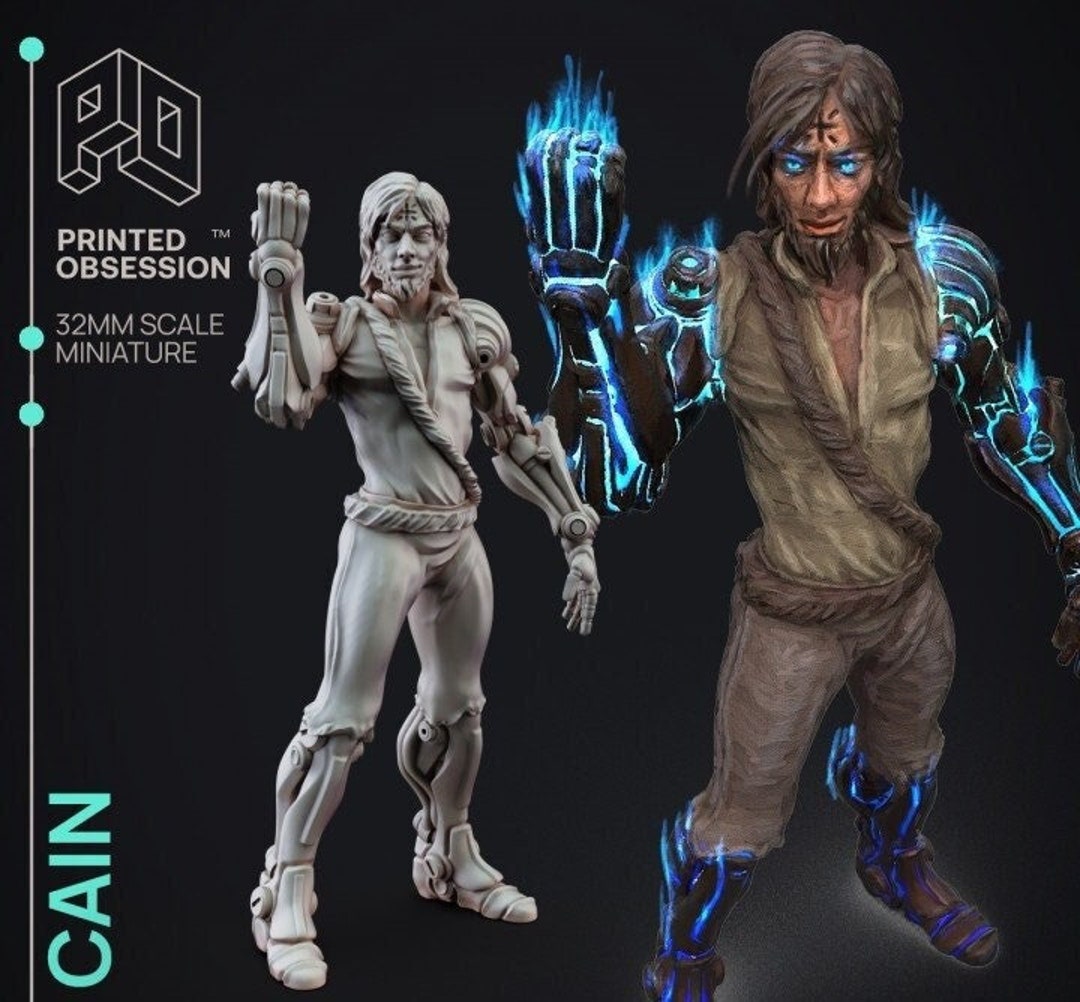 Cain Biblical Miniature for Tabletop Gaming by Printed Obsession - Etsy