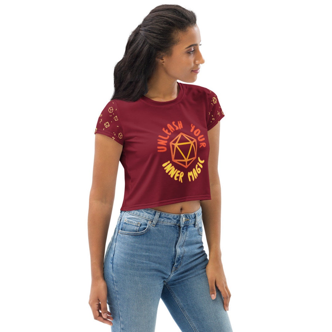 Lady of Dice Gamer / Tabletop Player Merch Crop Tee - Etsy