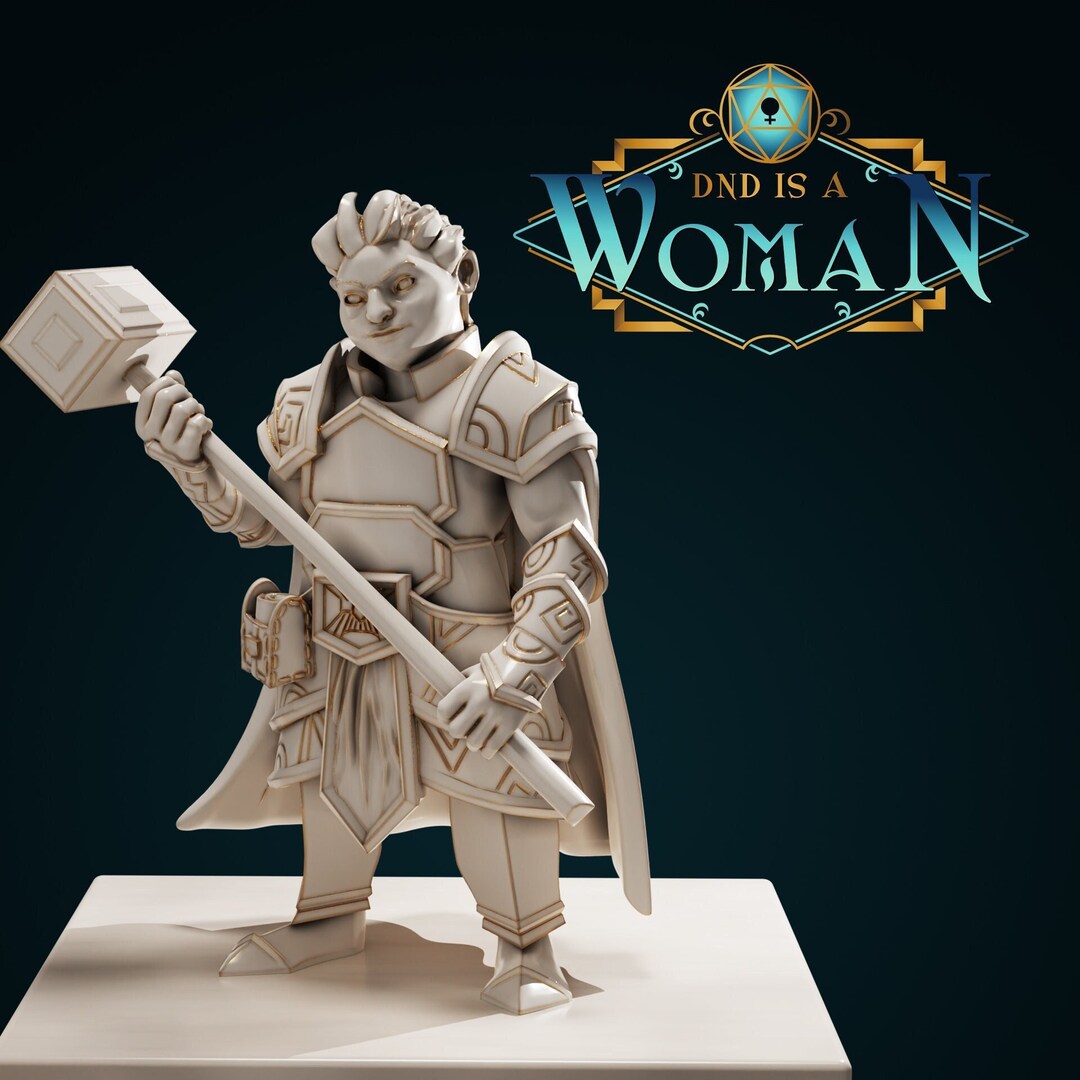 Dwarf Paladin Griste Dnd is a Woman by the Printing Goes Ever On - Etsy