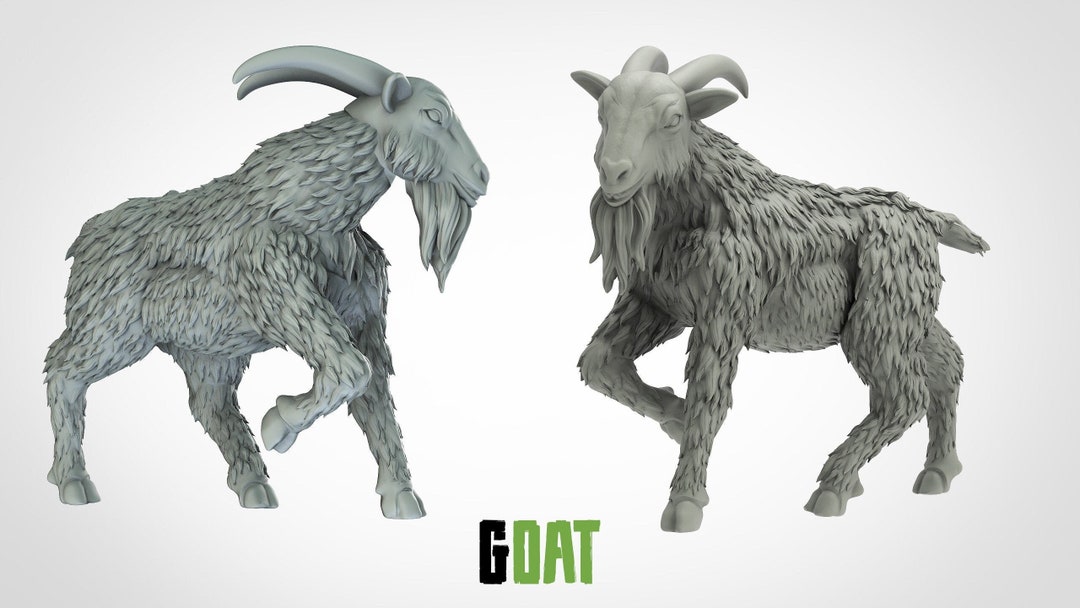 Goat Miniature Animals Tabletop and Diorama 3d Printedg - Etsy
