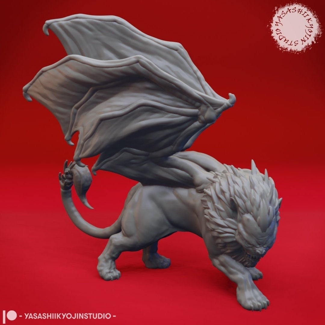 Manticore Miniature Tabletop Gaming by Yasashii Kyojin Studios - Etsy