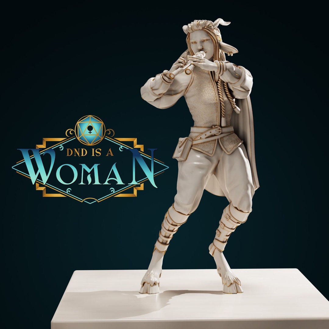 Satyr Bard Talryn Dnd is a Woman by the Printing Goes Ever On - Etsy