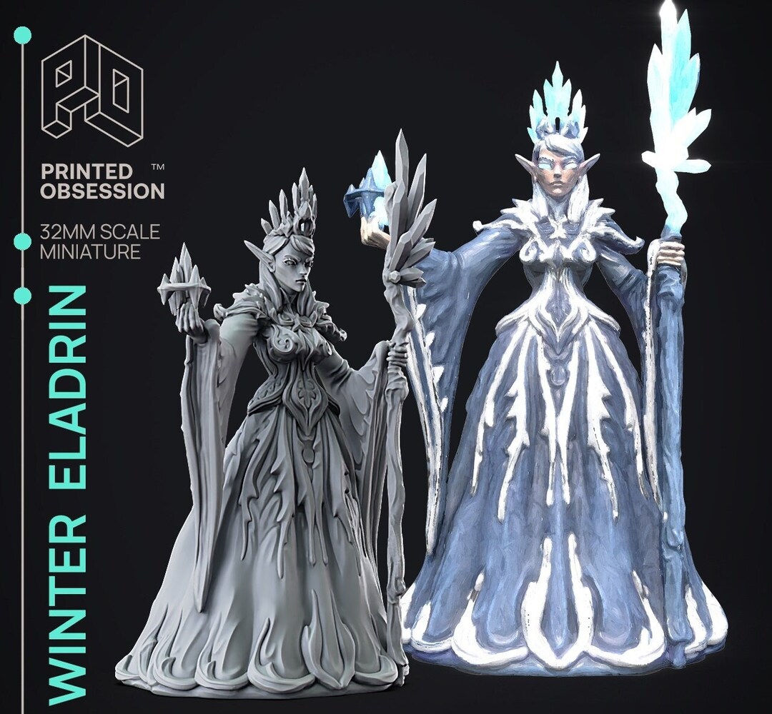 Winter Eladrin Feywild Vs Shadowfell Miniature Tabletop - Etsy