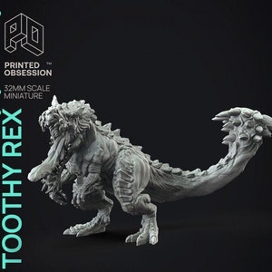 Toothy Rex Miniature 32mm Scale Dinosaur Figure by Printed Obsession 3D ...