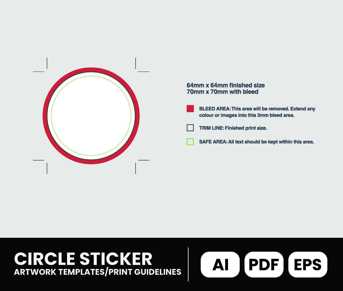 4 Circle Template, Blank Sticker Template, Circle Label Template ...