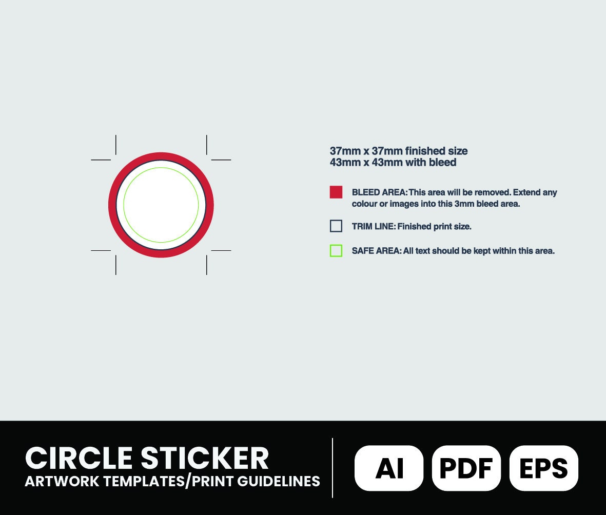 4 Circle Template, Blank Sticker Template, Circle Label Template ...