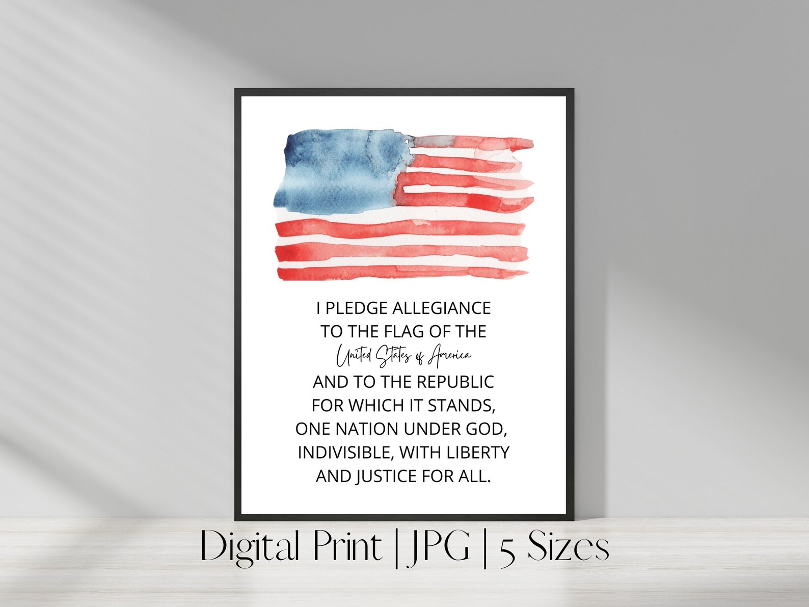 Pledge of Allegiance | Printable | Wall Art | USA Decor | Classroom ...