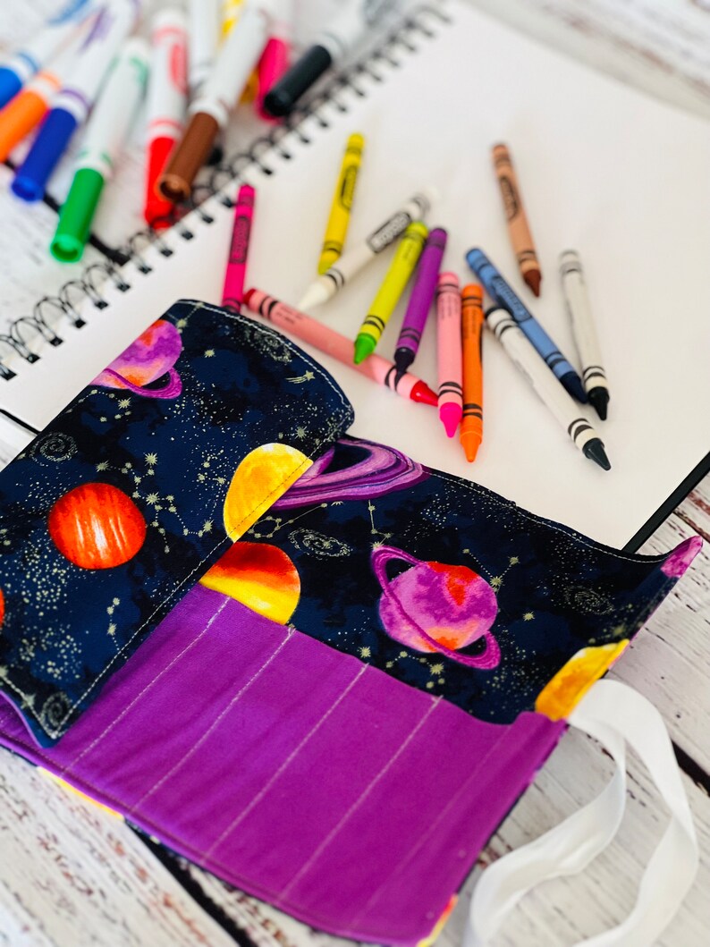 Crayon & Marker Roll Solar System Roll up Art Case - Etsy