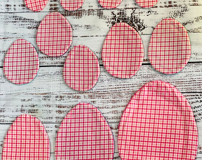 Easter Eggs | Fillable | Reusable | Fabric Eggs | Pink Plaid - Etsy