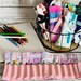 Crayon & Marker Roll Geometric Roll up Art Case - Etsy
