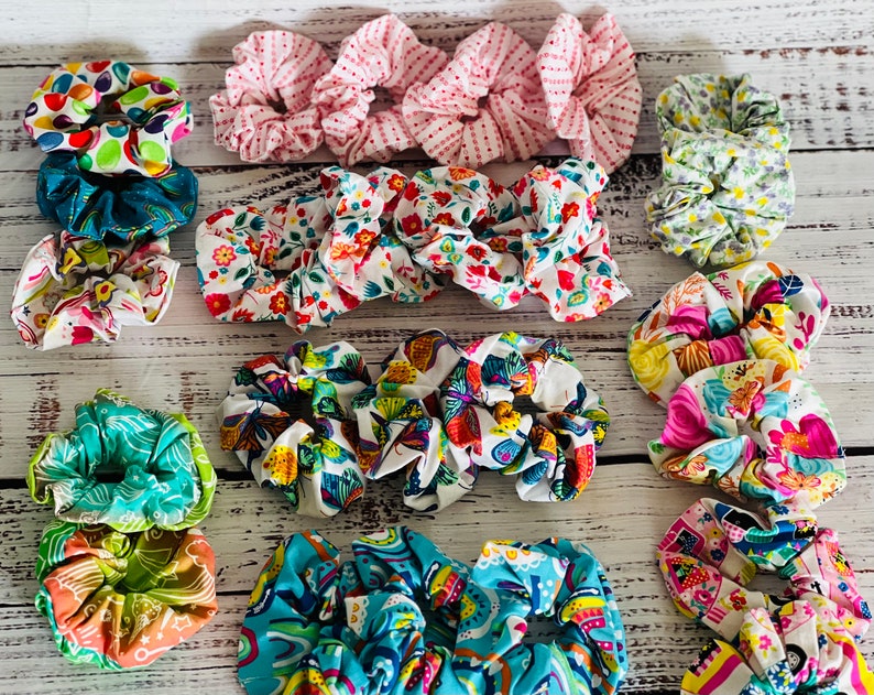 Scrunchie Fabric Scrunchies Hair Accessories - Etsy