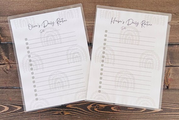 Personalized Daily Routine Digital Print Instant Download - Etsy