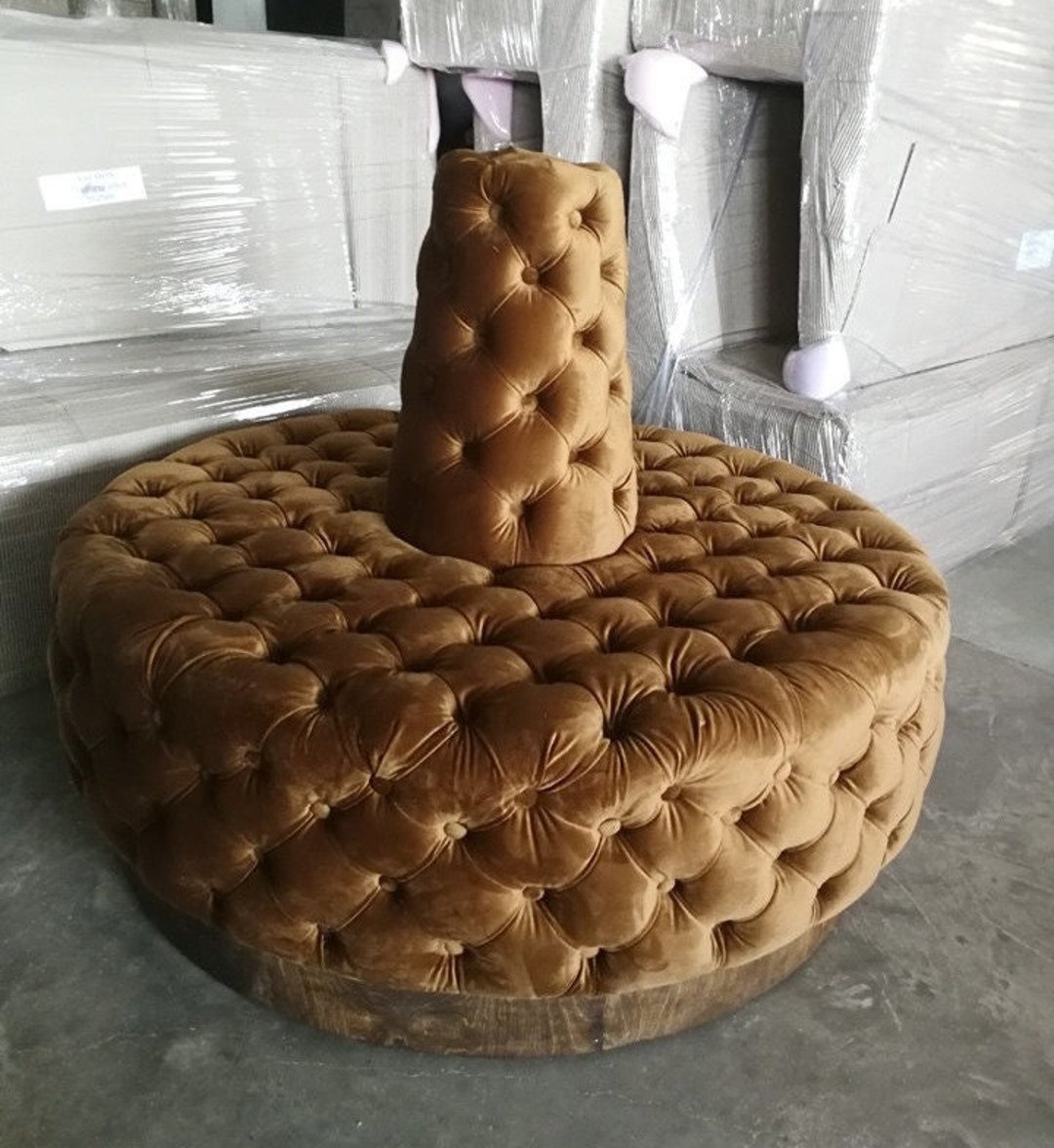 Circular Chesterfield Velvet Booth Bench - Made to Order - Etsy