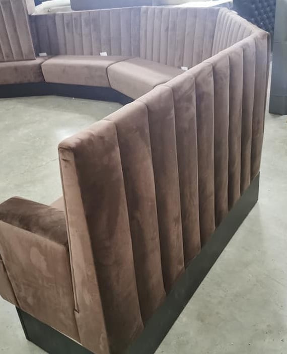 Bespoke Upholstery Fluted Booth Bench Banquettes Fixed Seating | Etsy UK