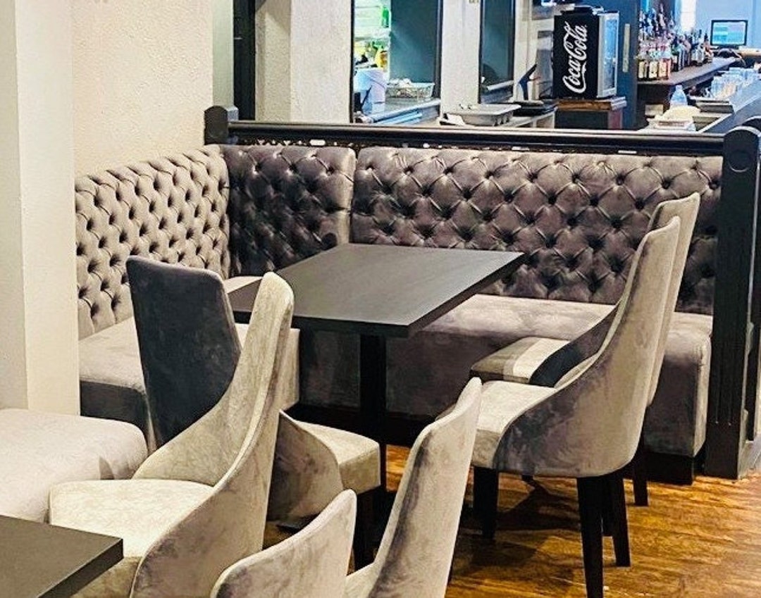Bespoke Buttoned Restaurant Booth Bench Kitchen Dining Booth Bench Made ...