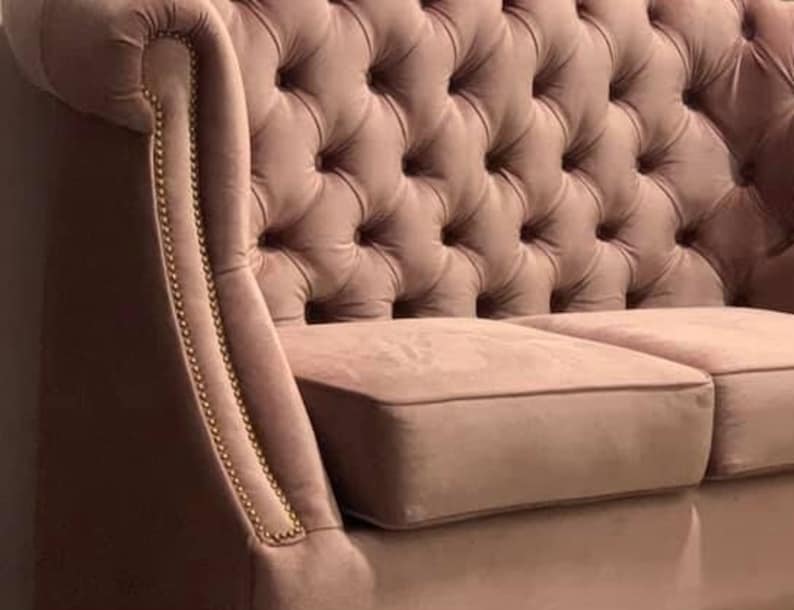 Upholstered Buttoned Chesterfield Dining Booth Bench Reception Sofa ...