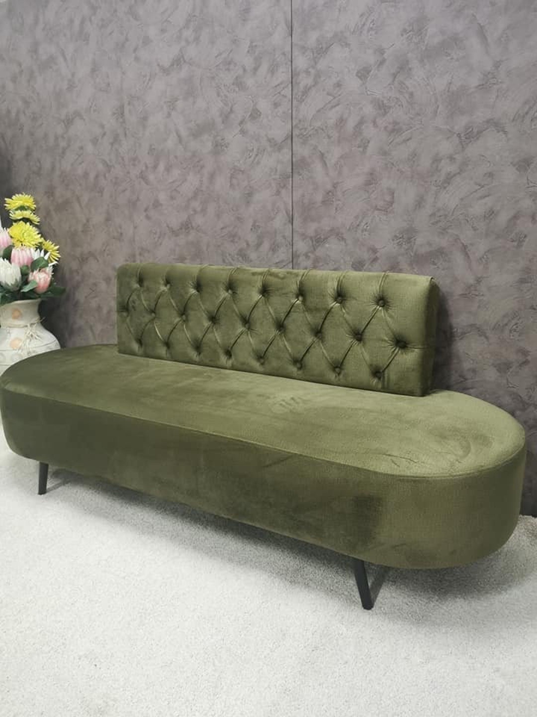Bespoke Chesterfield Booth Bench: Velvet Reception Sofa - Etsy UK
