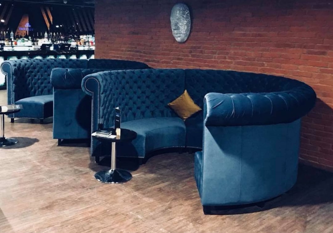 Bespoke Upholstered Circular Booths Round Booth Bench Reception Sofa ...