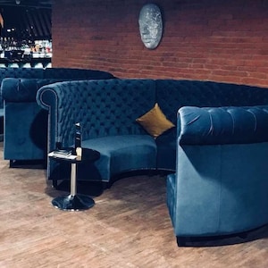 Bespoke Upholstered Circular Booths Round Booth Bench Reception Sofa ...